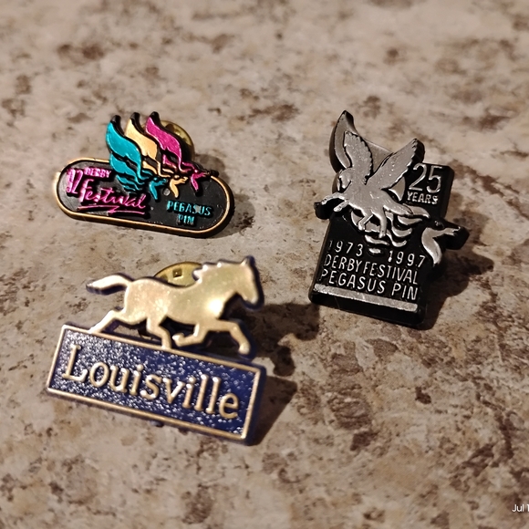 Jewelry | Louisville Derby Festival Pegasus Pins Set | Poshmark